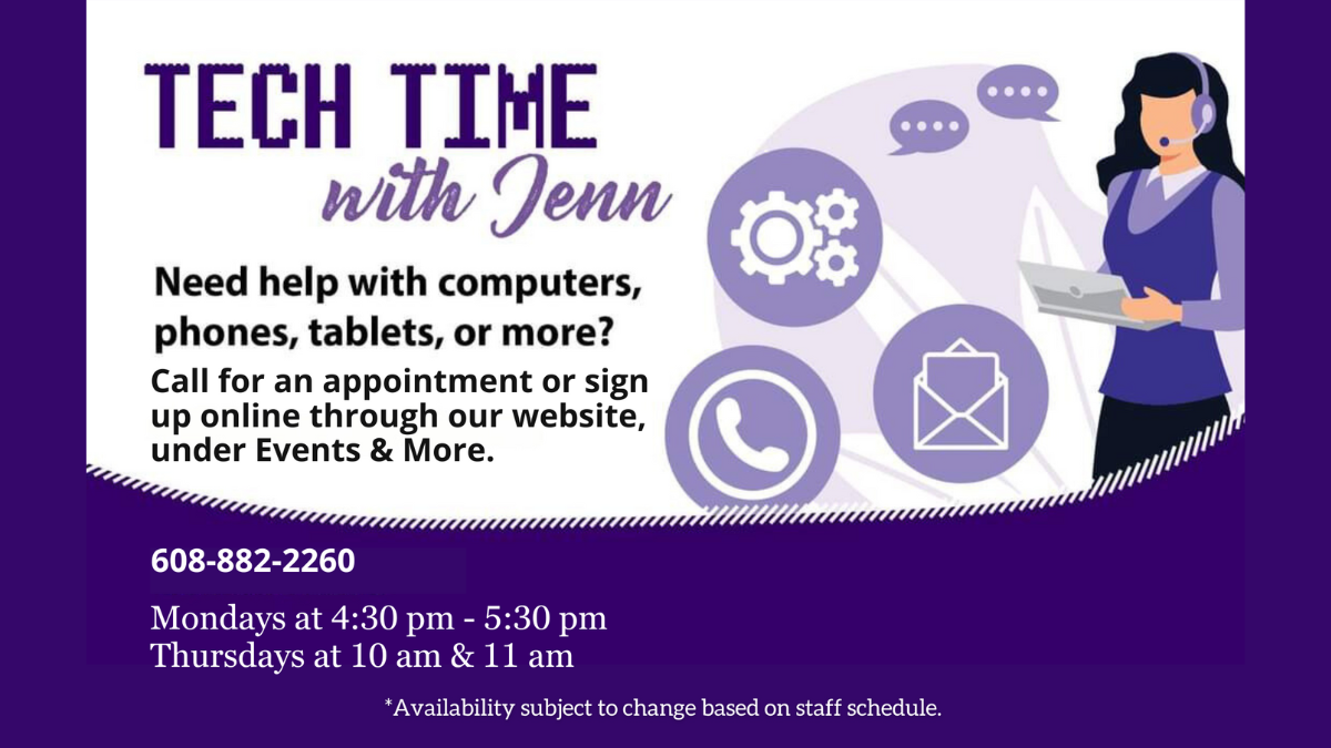 Tech Time with Jenn - Monday, March 24, 2025, 4:30 PM - Eager Free Public Library - LocalHop
